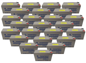 TBC51HR (Kit Includes Twenty Four 12V 9Ah High-Rate Tempest Batteries ...