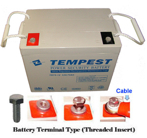 12v 80ah TD80-12 Tempest Deep Cycle AGM, Valve Regulated, Maintenance ...