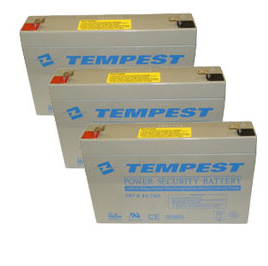TBC15 (Kit Includes Three 6V 9Ah Tempest Batteries) $42.60