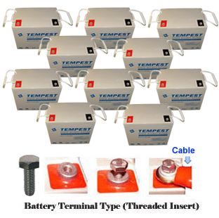 TBC38 (Kit Includes Ten 12V 75Ah Tempest Batteries) $1360.00