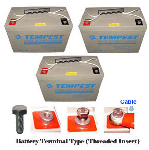 TBC63 (Kit Includes Three 12V 100Ah Tempest Batteries) $522.00